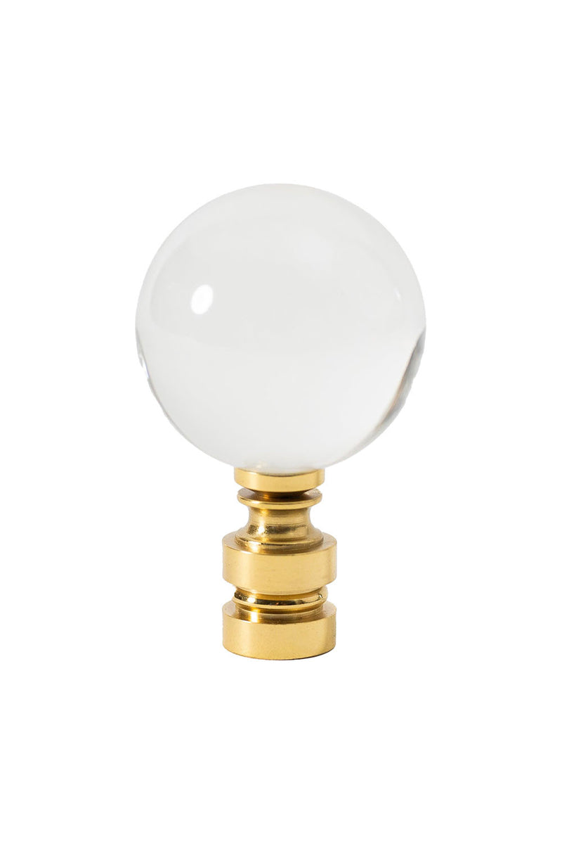 Clear Crystal Ball Finial Medium – Sorella Glenn